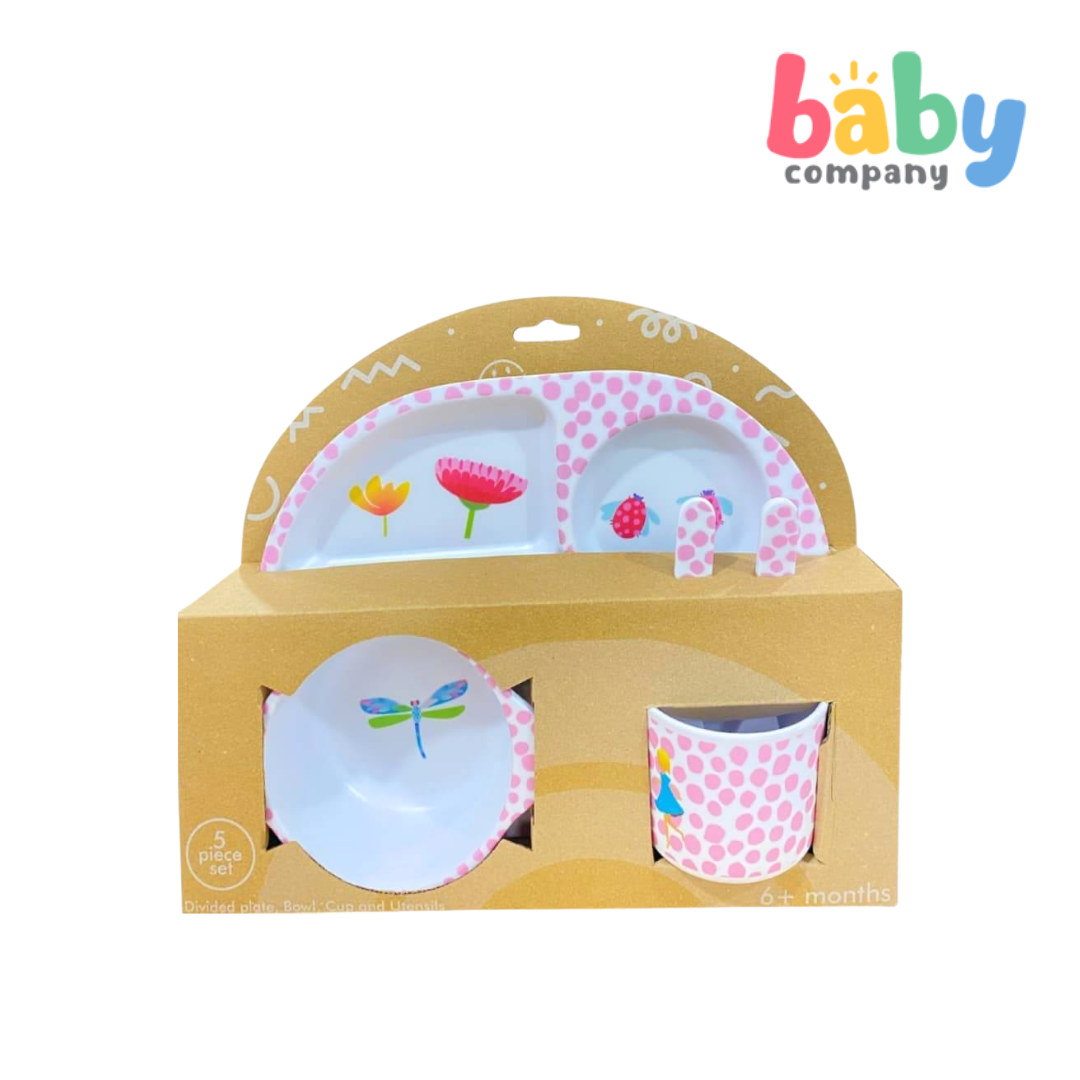 Peekaboo 5pc Melamine Tableware Feeding Set - Fairies