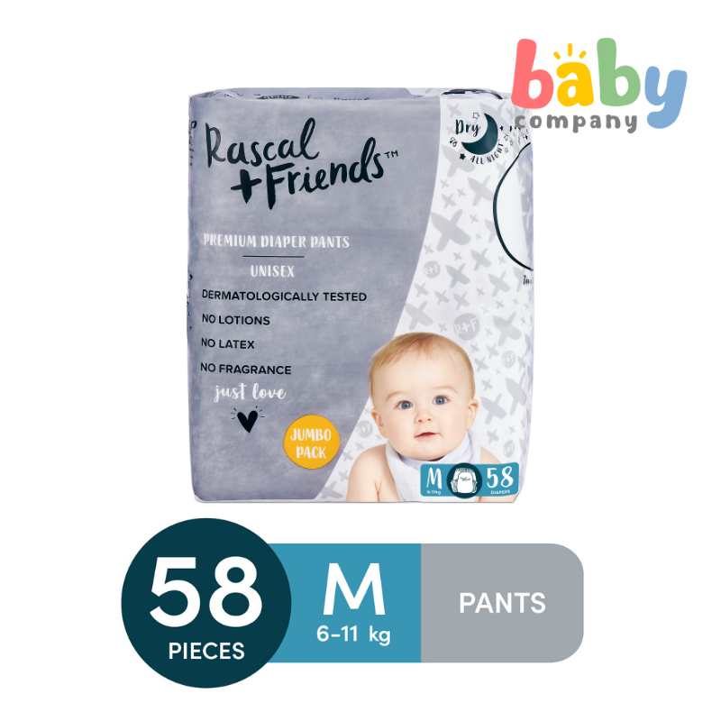 Rascal + Friends Diapers Pants Jumbo Pack - Medium, 58 pants
