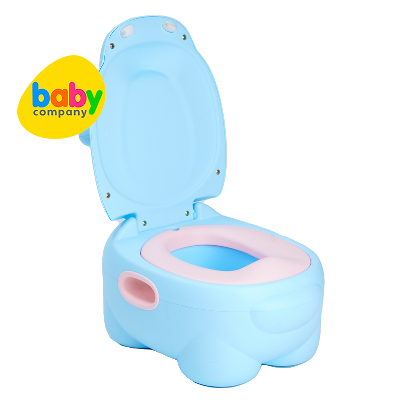 Mom & Baby Hippo Potty Trainer - Blue