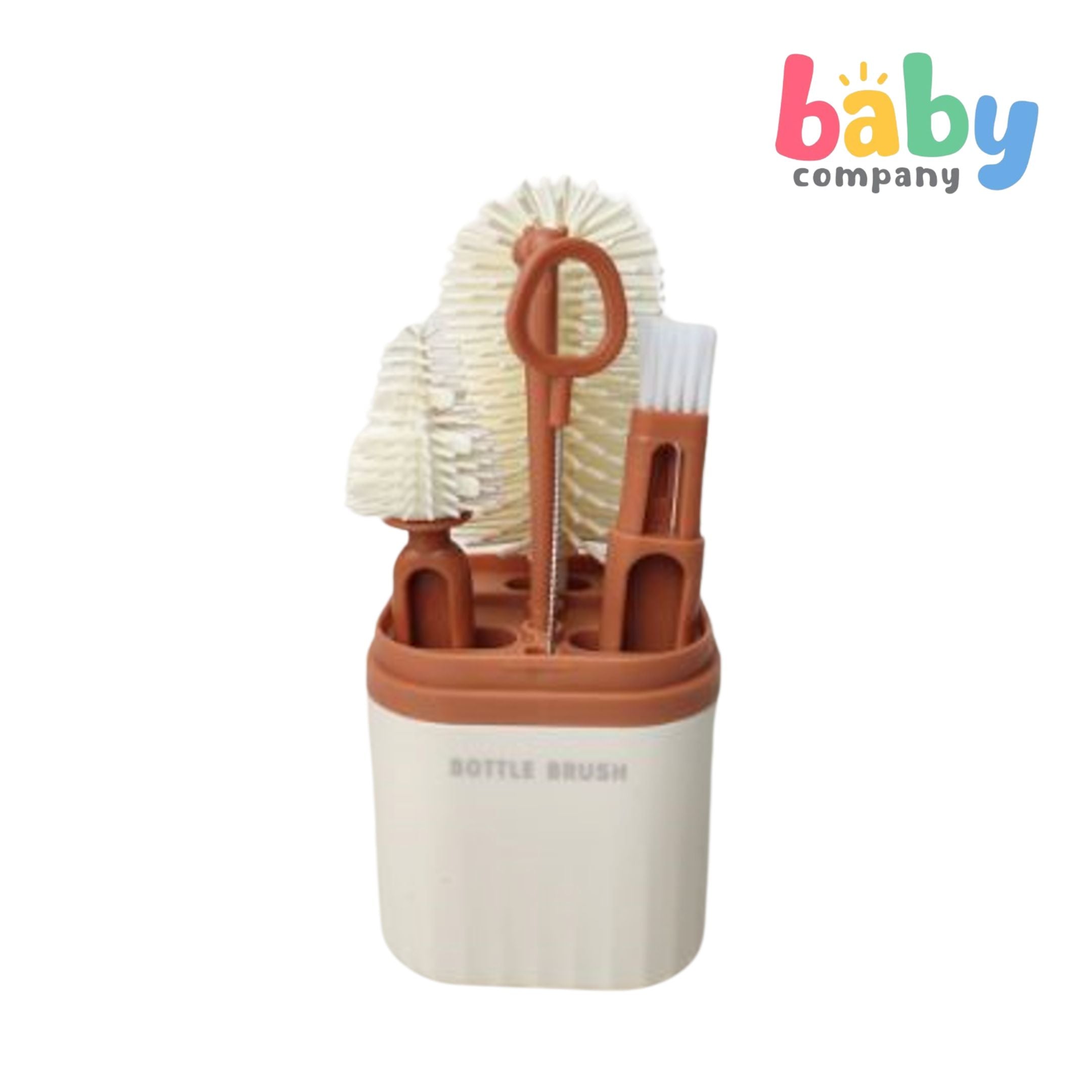 Little Sprout 3pcs Silicone Bottle Brush Collection - Beige