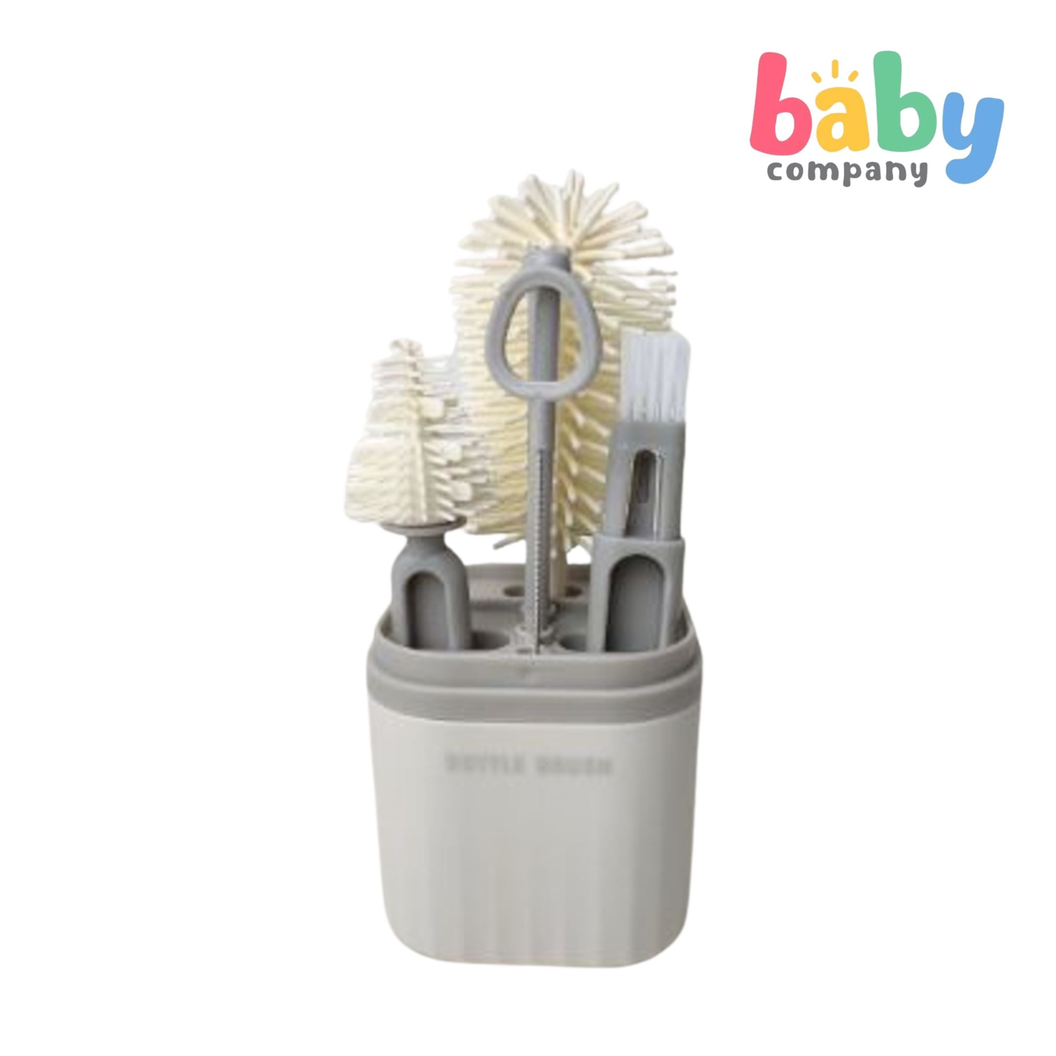 Little Sprout 3pcs Silicone Bottle Brush Collection - Gray