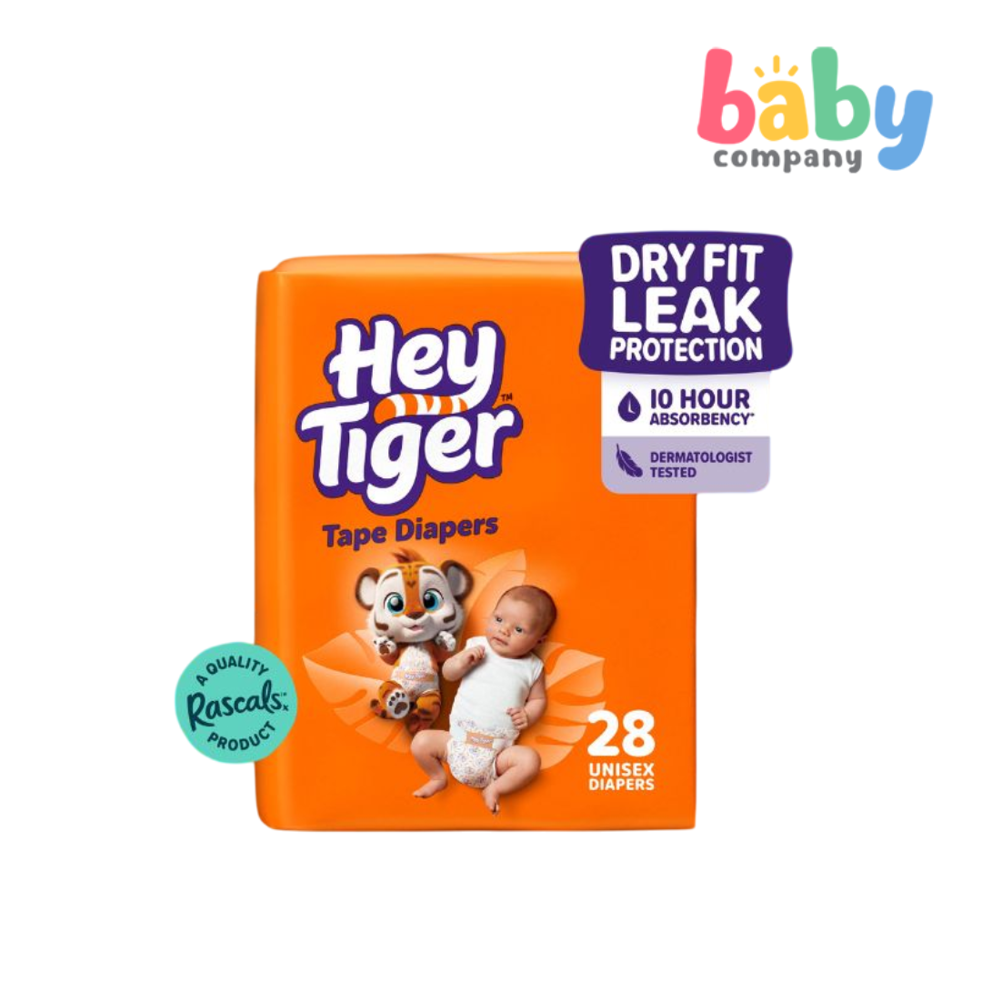 Hey Tiger Comfy Tape Diapers, Convenience Pack - Newborn, 28 Pads ...