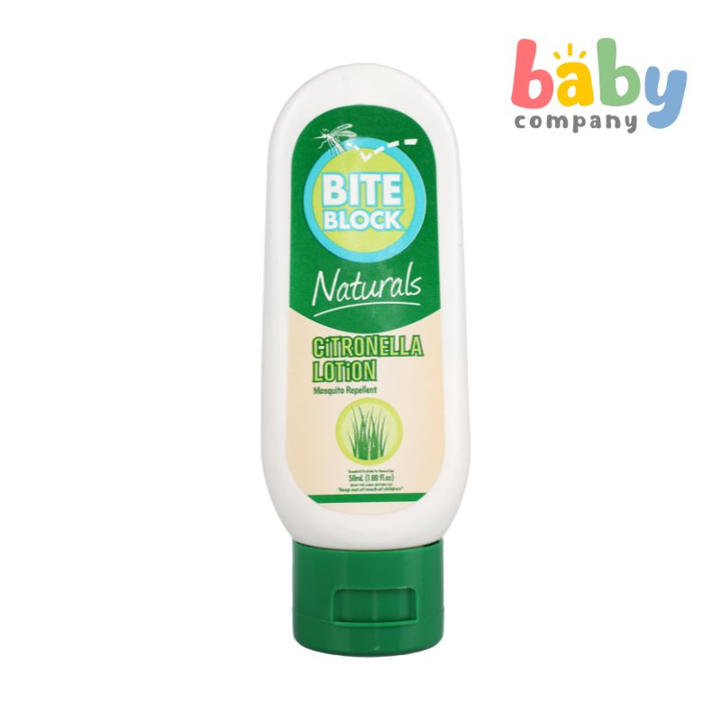 Bite Block Naturals Mosquito Repellent Citronella Lotion - 50ml – Baby ...