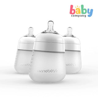 Nanobebe 3-Piece Silicone Bottle - 9oz/270ml – Baby Company