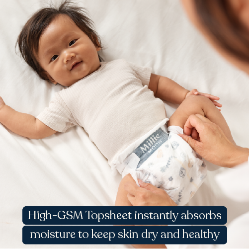 Millie Moon Luxury Tape Diaper 108s - Newborn – Baby Company