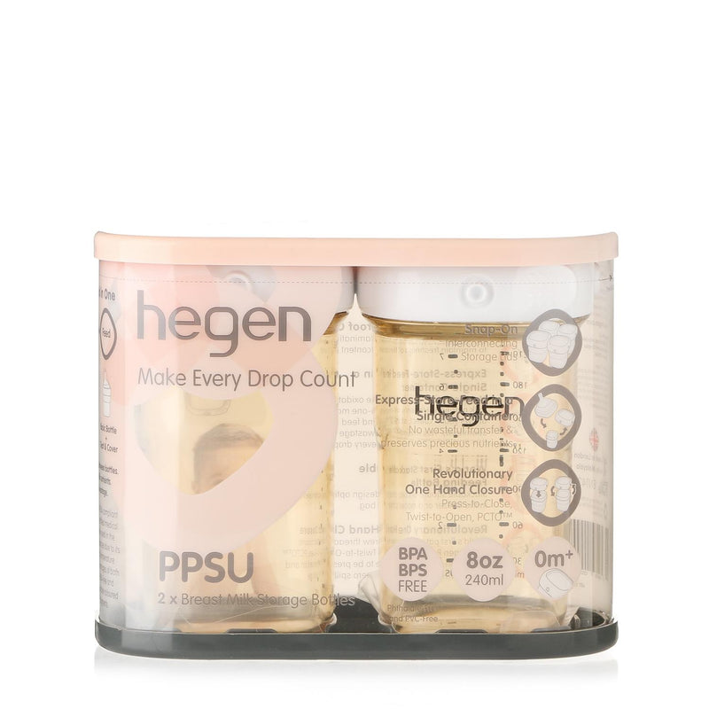 Hegen 2-Pack PCTO Breast Milk Storage PPSU 240ml